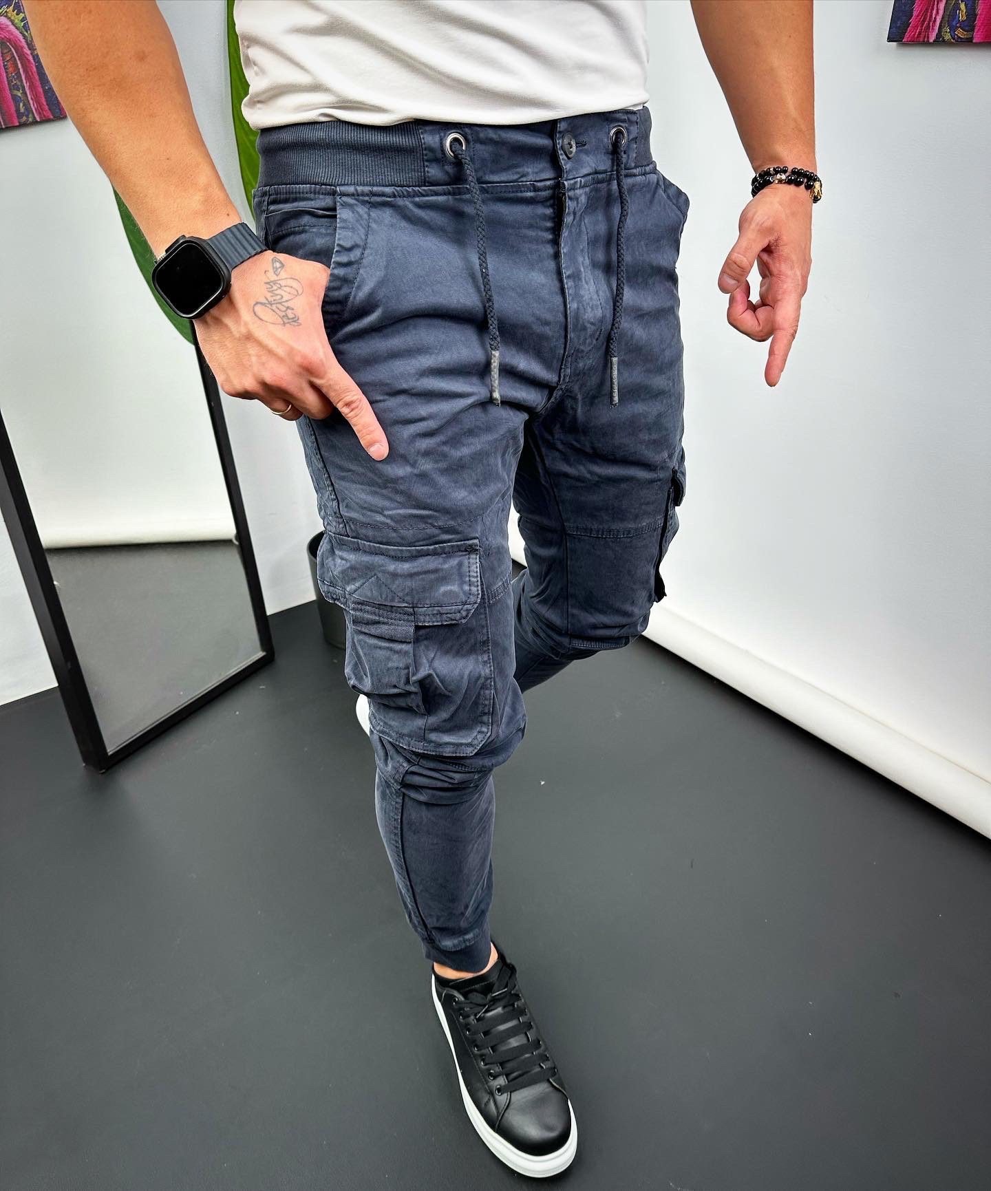 CARGO ΠΑΝΤΕΛΟΝΙ – BLUE – – KingsLifeStyle.gr